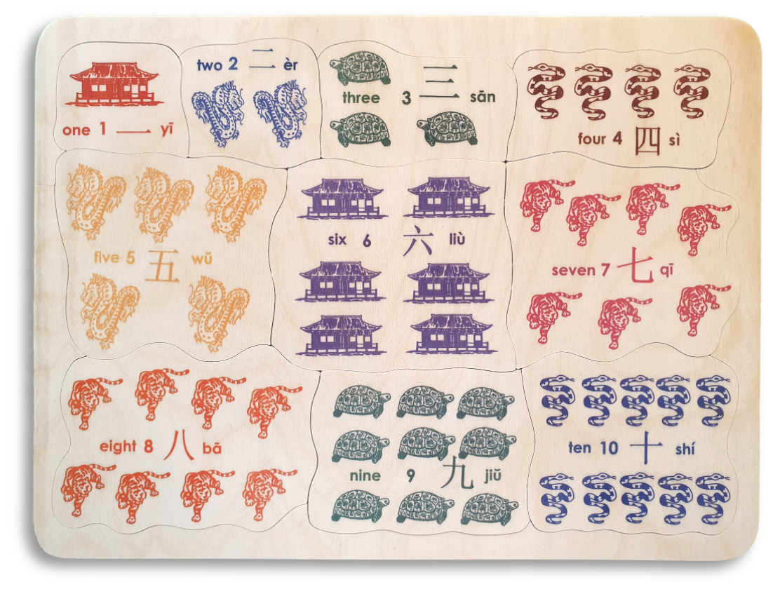Wooden Chinese Mandarin Language Puzzles – Kiwi Made Toys