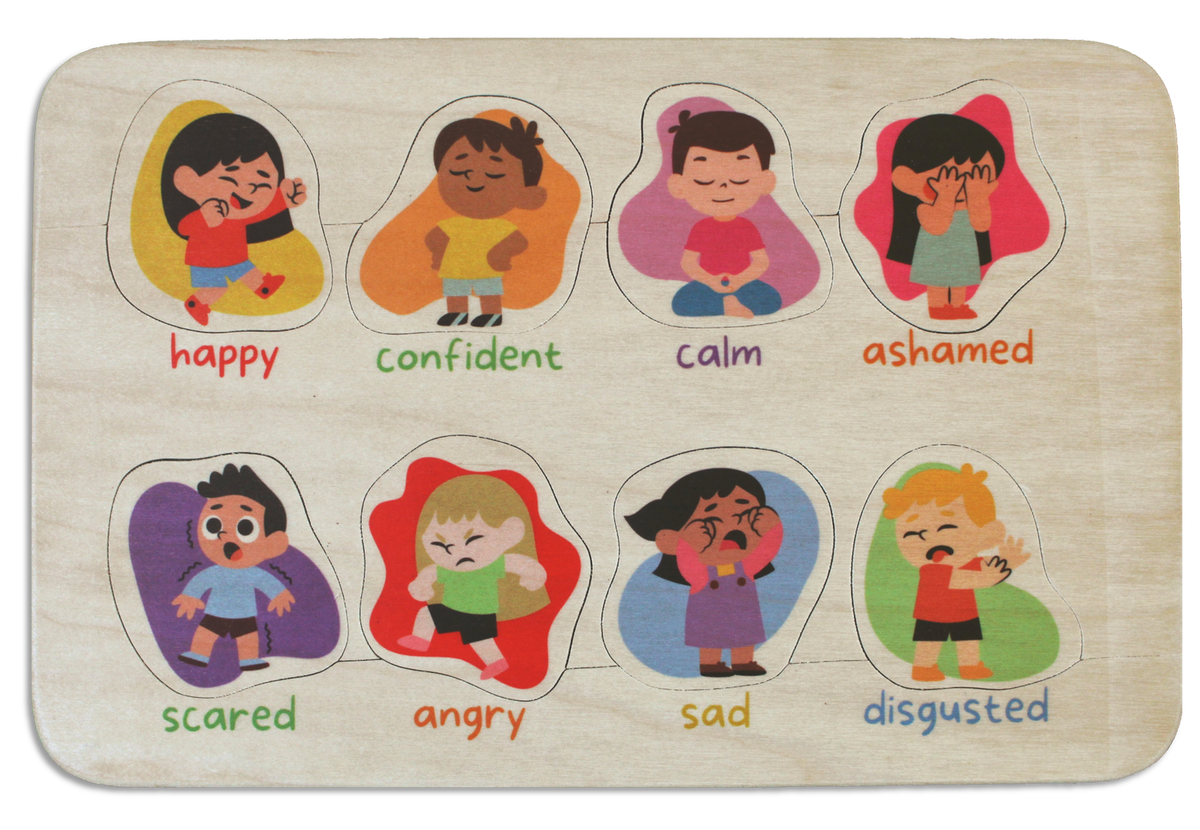 Wooden More Emotions Puzzle – Kiwi Made Toys