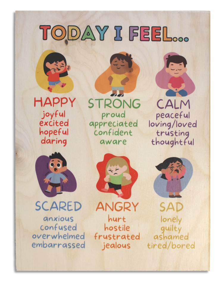 Wooden Today I Feel Poster – Kiwi Made Toys