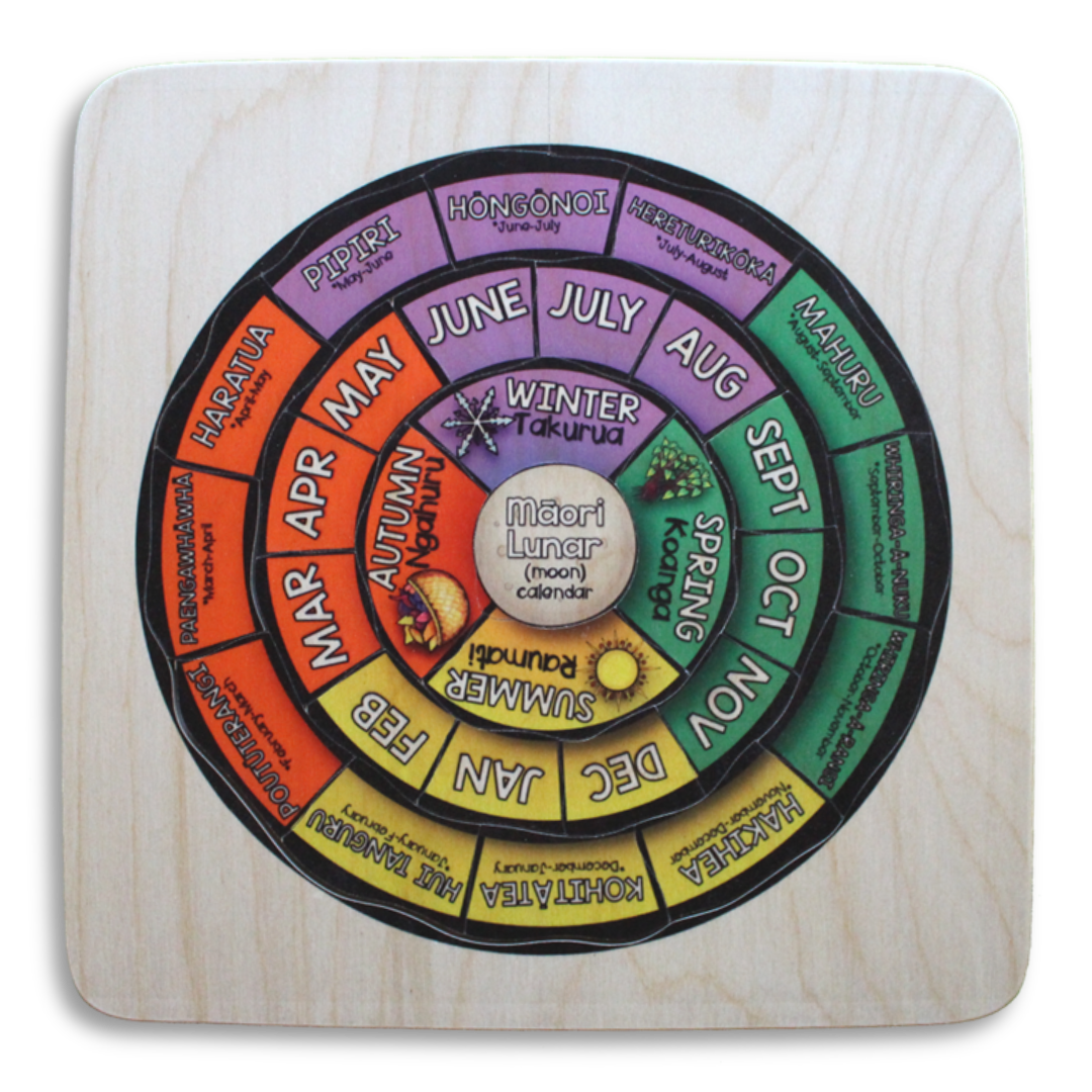 Wooden Maori Calendar Puzzle – Kiwi Made Toys