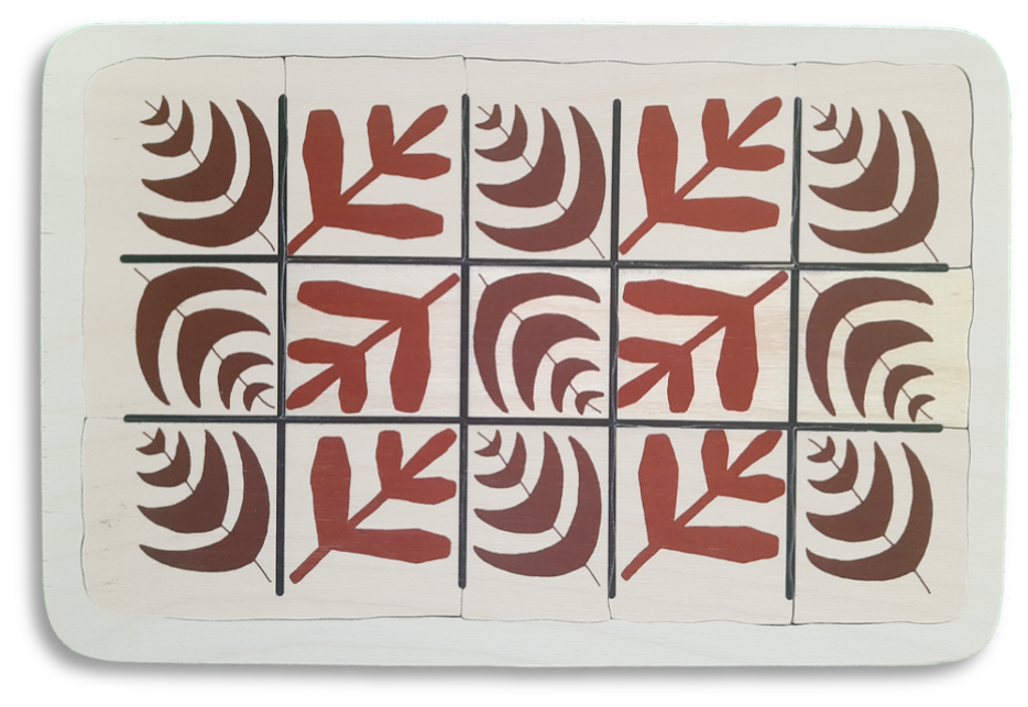 Wooden Leaf Tapa Puzzle – Kiwi Made Toys