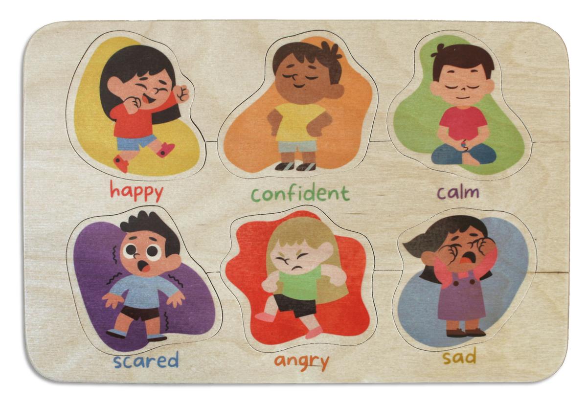 Wooden Core Emotions Puzzle – Kiwi Made Toys