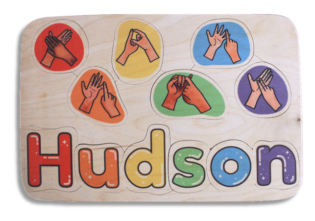 NZ Sign Language Name Puzzle – Kiwi Made Toys
