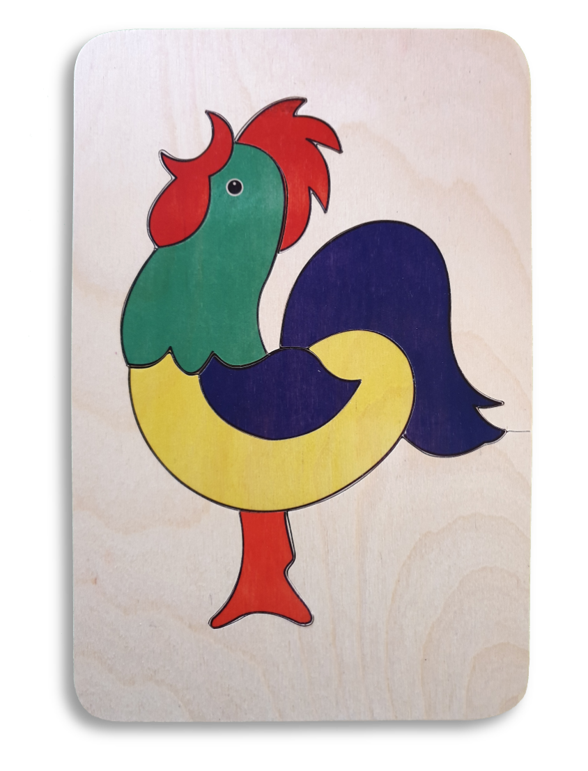 Wooden Rooster Puzzle – Kiwi Made Toys