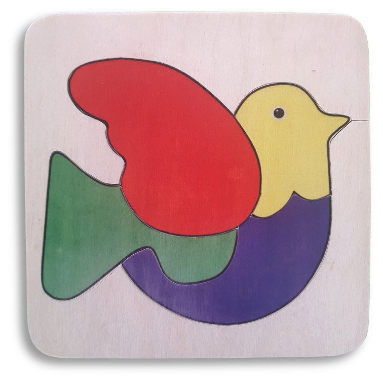 Wooden Bright Bird First Puzzle – Kiwi Made Toys