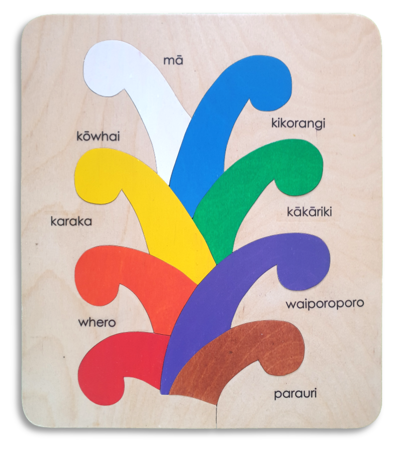 Wooden Colour Koru Puzzle – Kiwi Made Toys