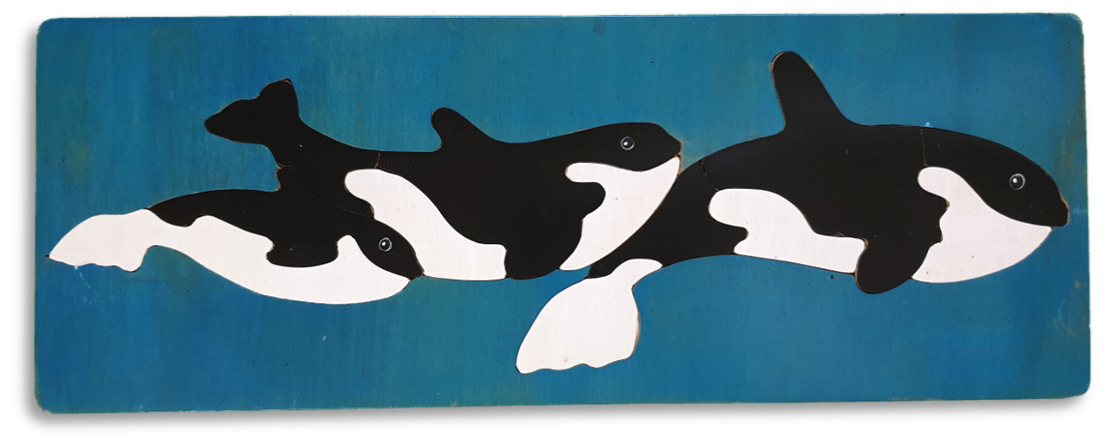 Wooden Orca Puzzle – Kiwi Made Toys