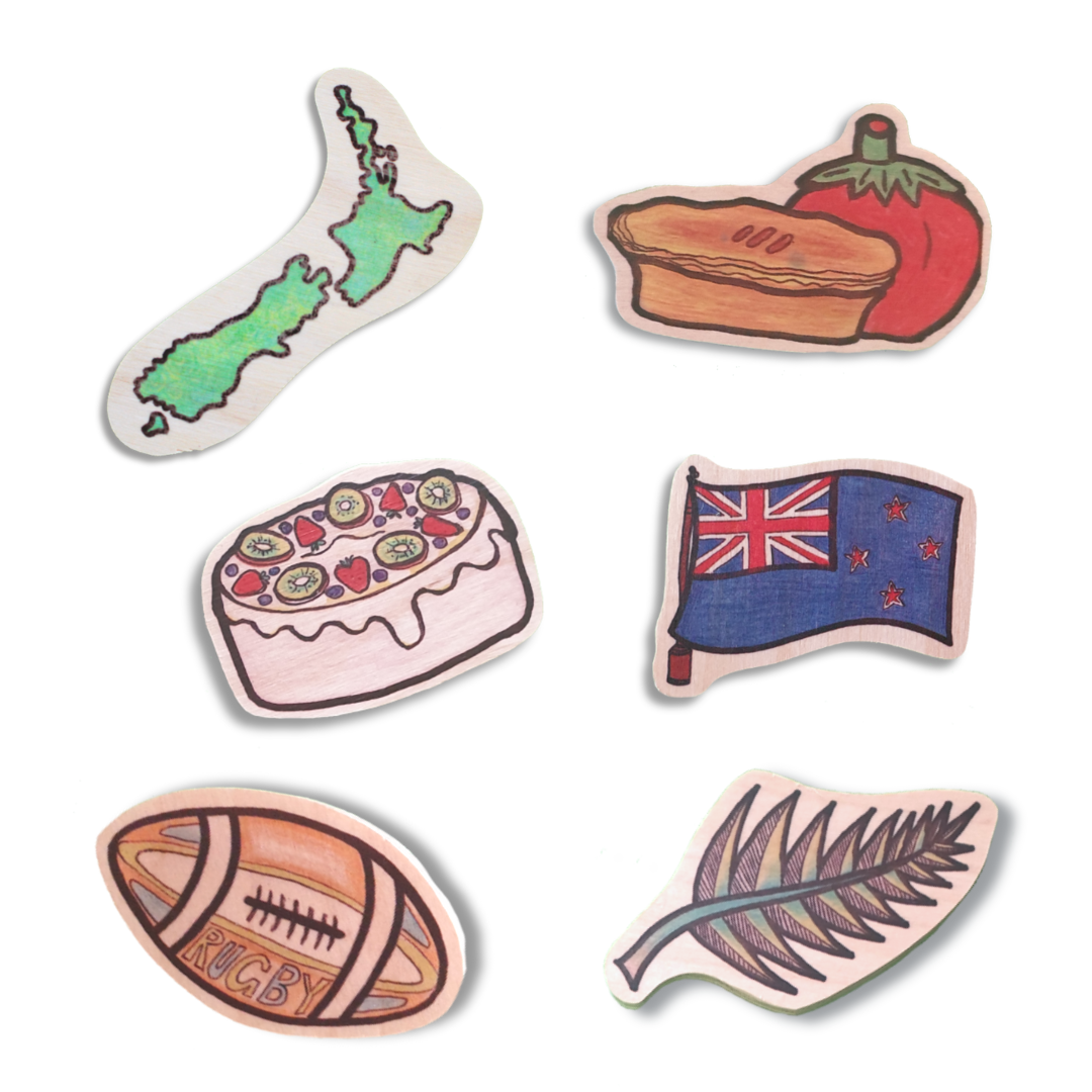 Kiwiana Magnets Set – Kiwi Made Toys